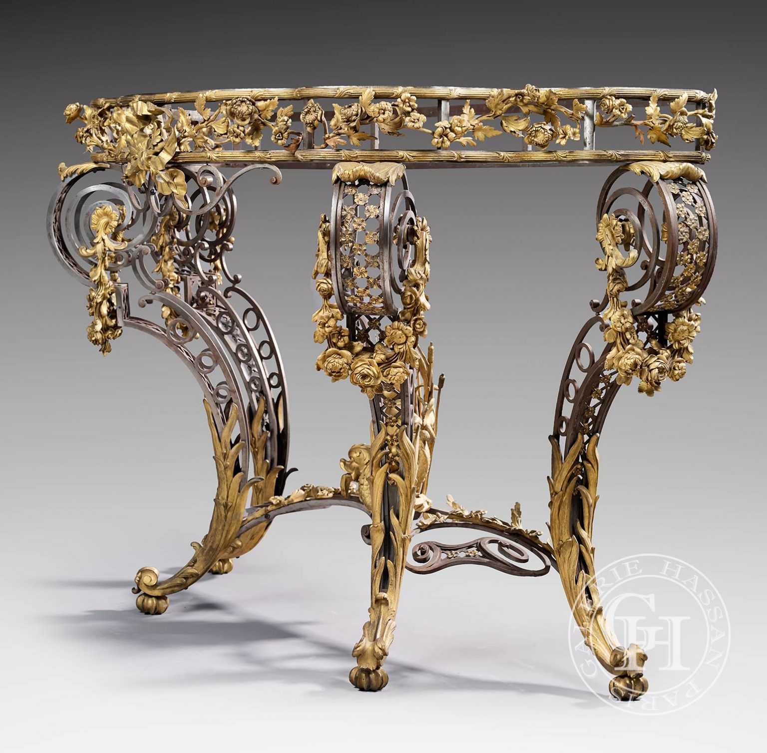 Exceptional formal console table by François Linke – Galerie Hassan