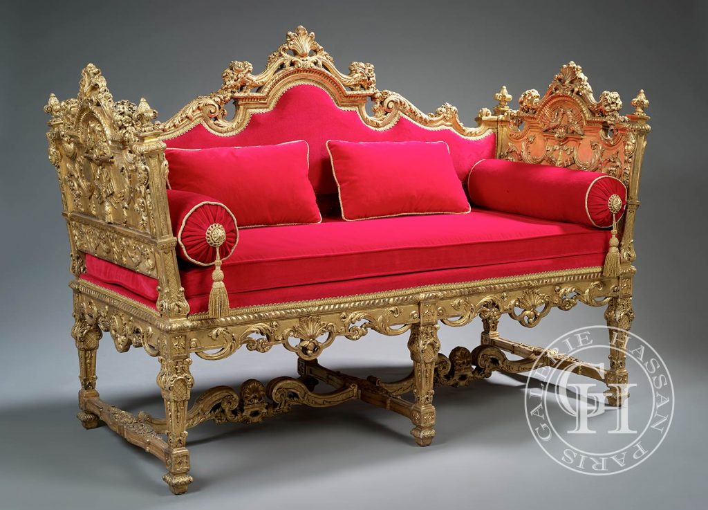 Paire de canapés de style Louis XIV - Maison Fourdinois – Galerie Hassan