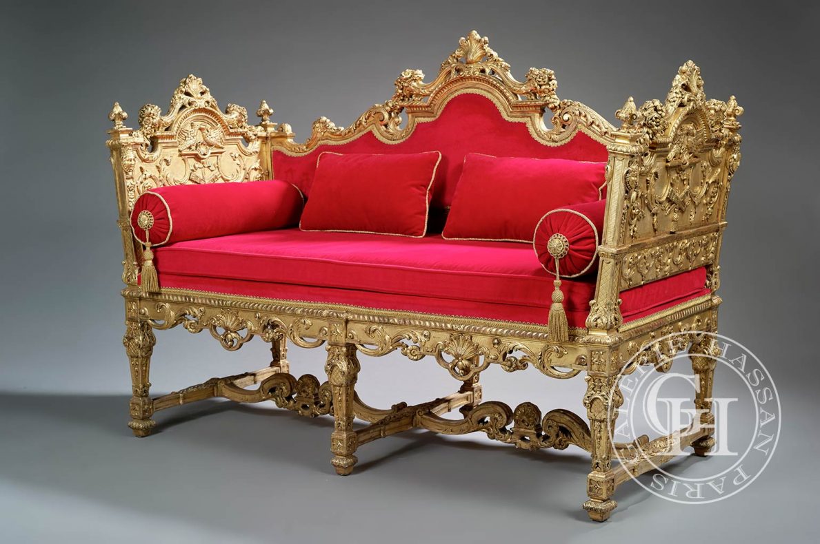 Paire de canapés de style Louis XIV - Maison Fourdinois – Galerie Hassan