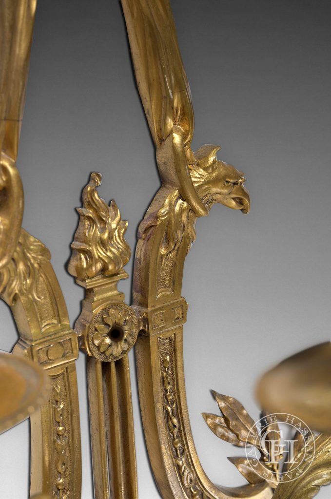 SET OF FOUR LARGE LOUIS XVI STYLE WALL LIGHTS – Galerie Hassan