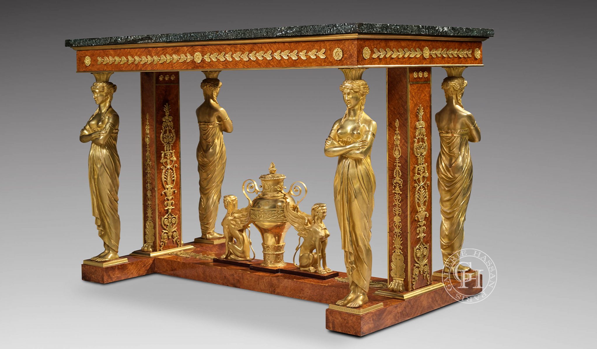 Table Empire aux Cariatides d'après Jacob-Desmalter – Galerie Hassan