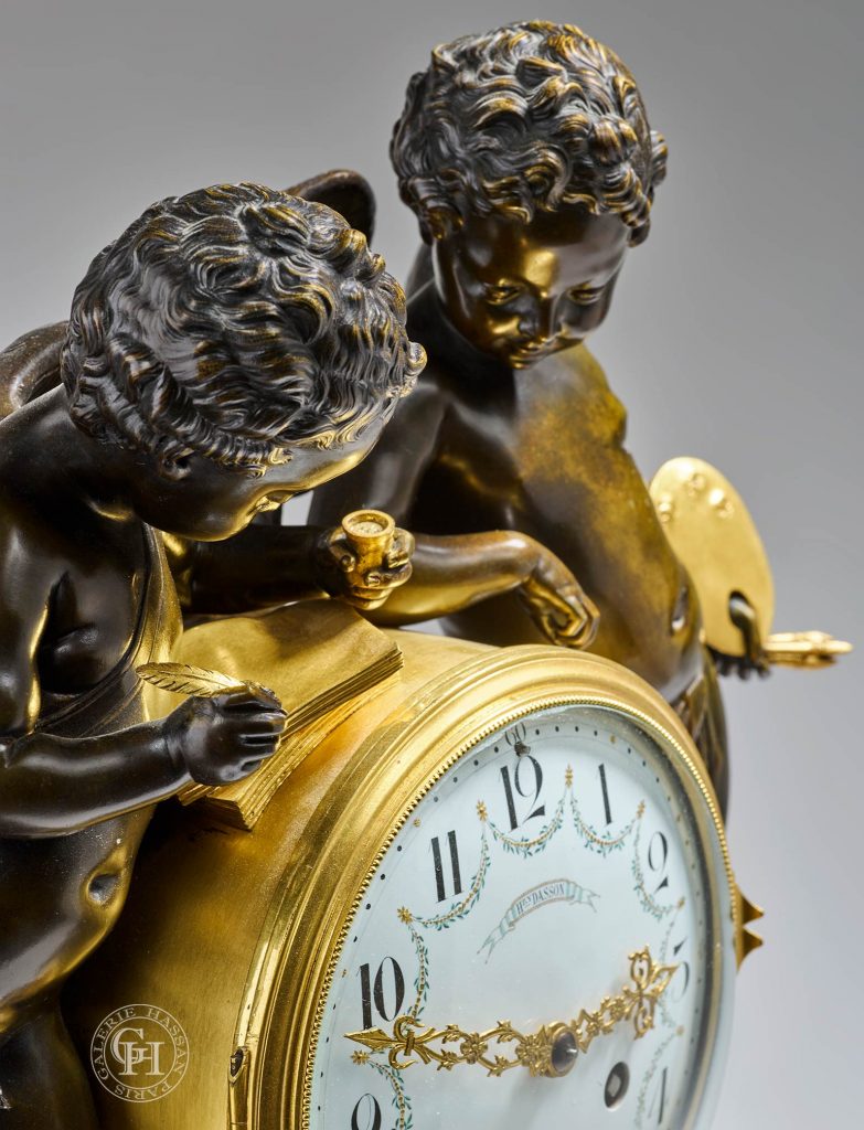 Exceptional putti clock by Henry Dasson – Galerie Hassan